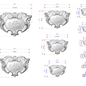 Monogrammed Elegance: Customizable Crest Wooden Onlay, Unpainted, 1pc ...