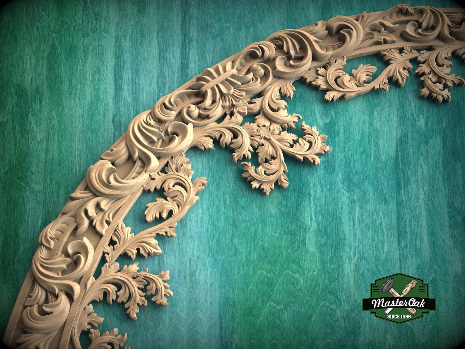 Regal Rhapsody: Carved Wooden Arch Appliqué, 1pc, Unpainted, Home Wall ...
