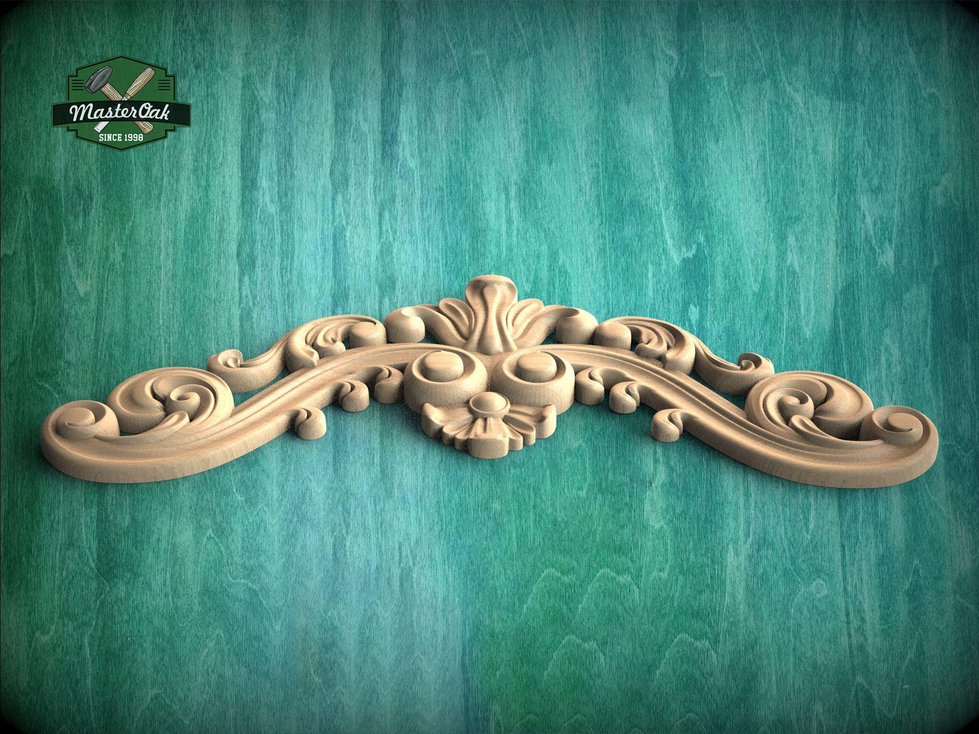 Decorative Scroll Crest – Symmetrical Wall Accent - Etsy