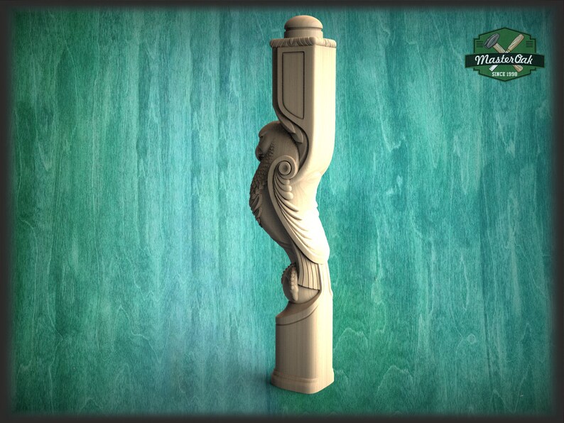 Carved Eagle Decorative Post for Staircase From Solid Wood - Etsy