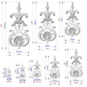 French Rococo Wooden Applique for Refined Home Decor, 1pc, Millwork ...