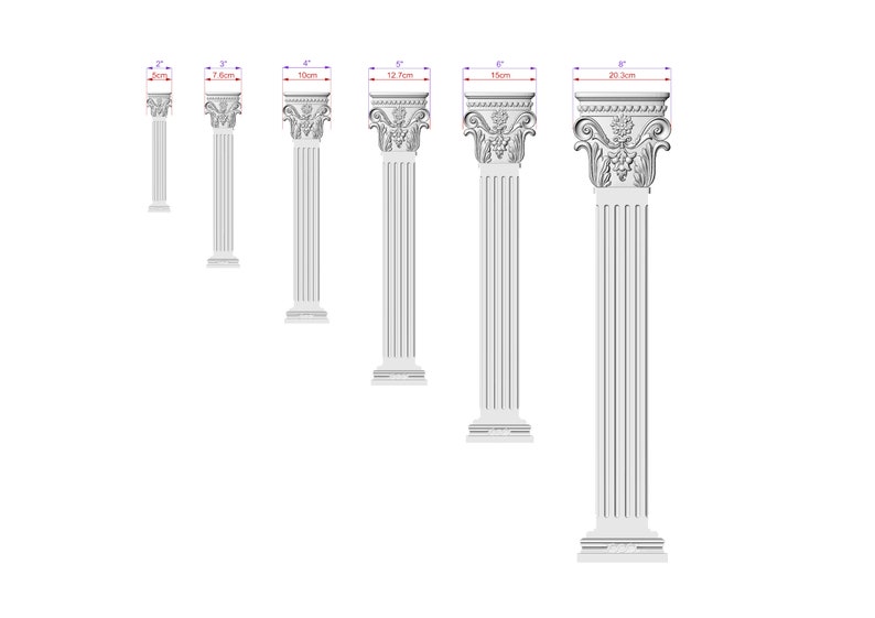 Classic Pilaster of Wood Antique Style Decorative Wooden - Etsy