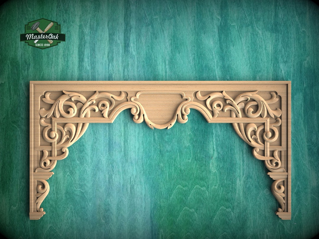 Elegant Carved Wood Arch Onlay – Artistic Arch Enhancement, 1pc ...