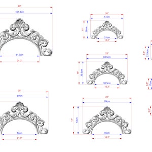 Baroque-style Carved Arch Trim - Luxurious Door Onlay With Foliage, 1pc ...