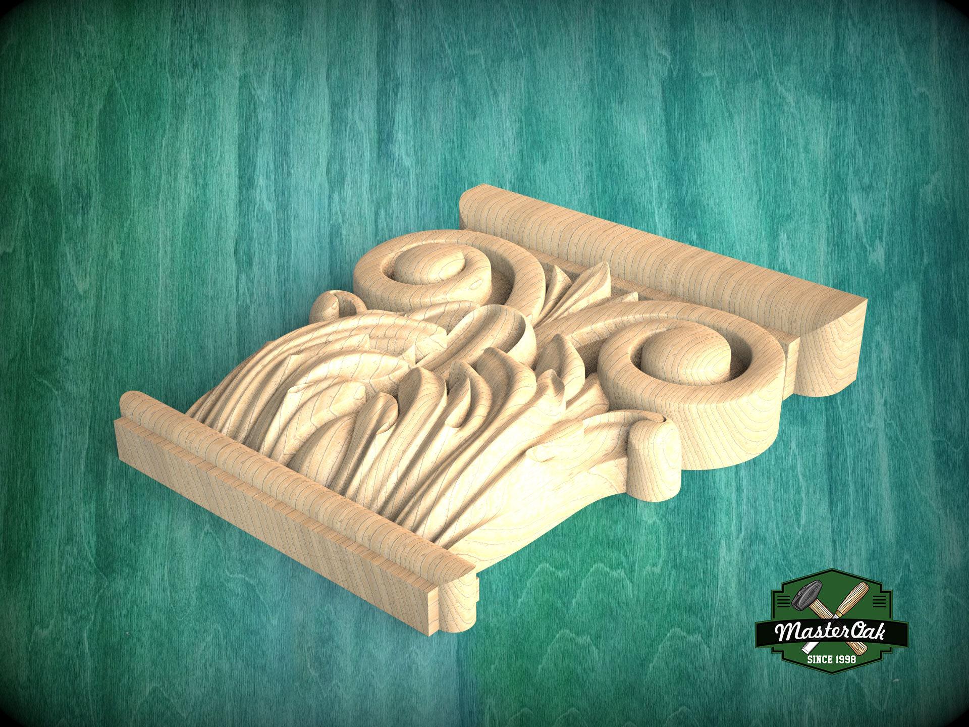 Classic-style Wooden Carved Capital for Pilaster, 1pc, Greek Design ...