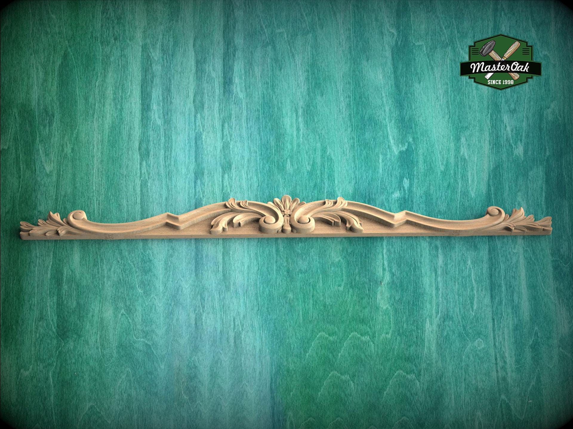 Acanthus Leaf Scroll Applique With Stepped Profile for Furniture Tops ...