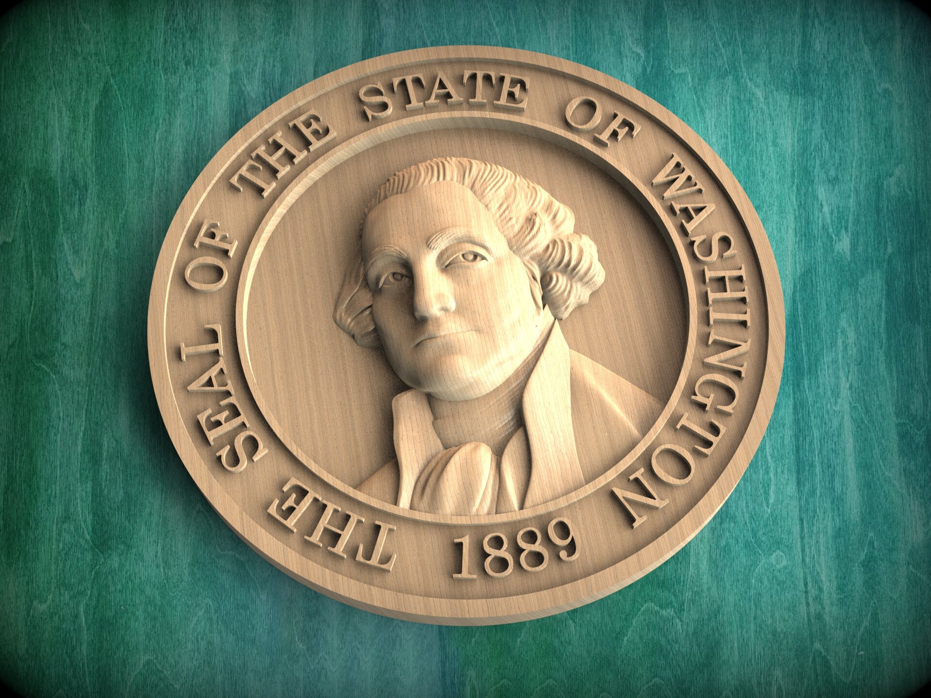 Great Seal of the State of Washington, Wall Hanging, State Seal With ...