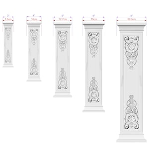 Ornate Wood Carved Architectural Pilaster for Interior, Unfinished ...