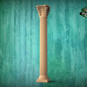 The Elegant Wooden Ionic Column, Ionic Wood Column for Architectural ...