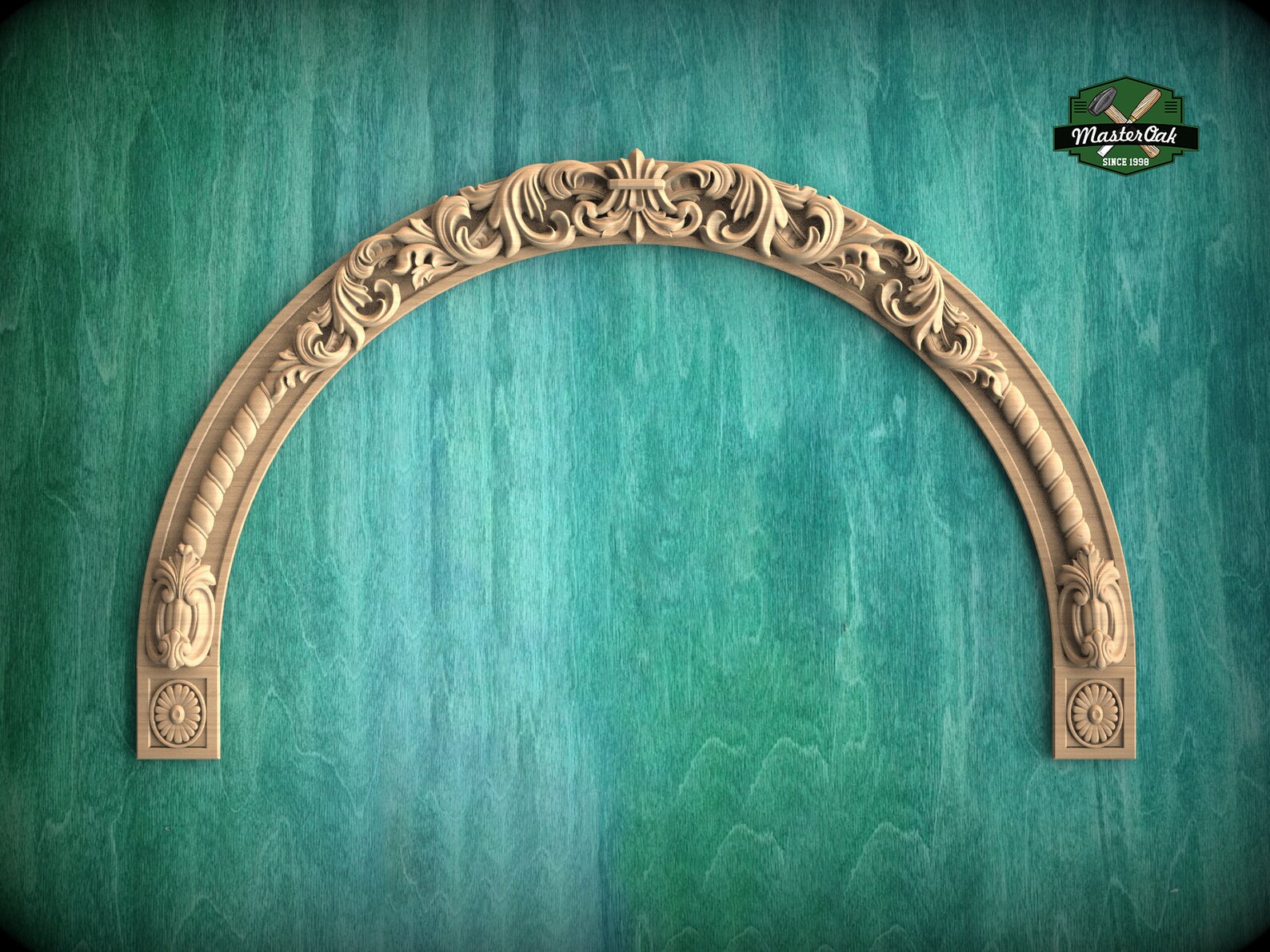 Carved Wood Arch Acanthus Leaf, 1pc, Home Wall Embellishments ...