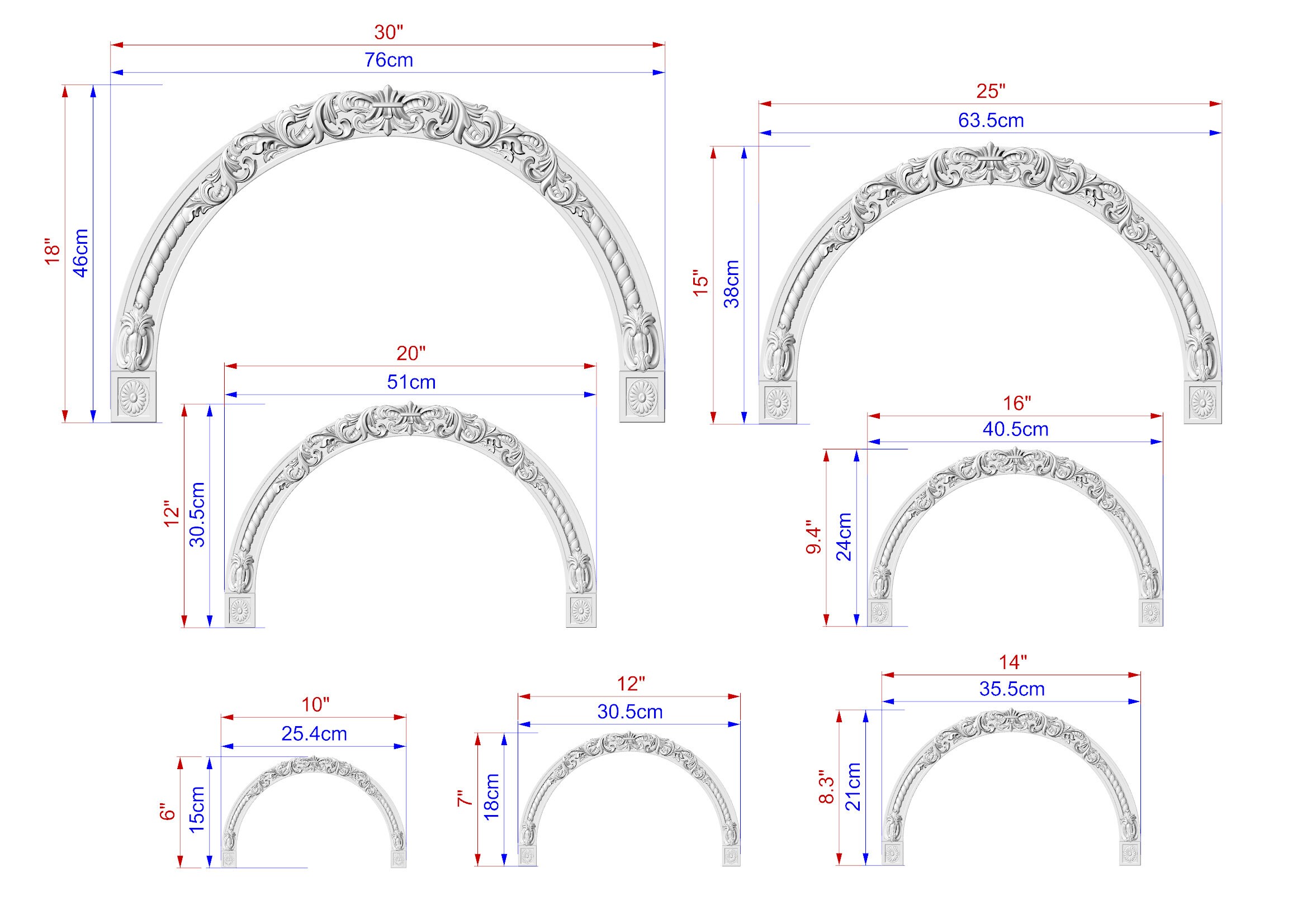 Carved Wood Arch Acanthus Leaf 1pc Home Wall - Etsy