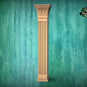 Square-top Corinthian Column Craft, Wood Column for Architectural ...