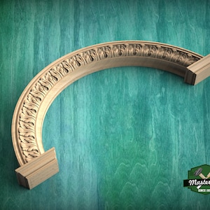 Floral Elegance Carved Arch, 1pc, Unpainted, Home Wall Embellishments ...