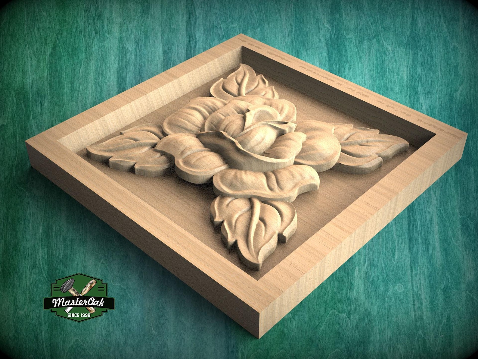 Sub Rosa Carved Rose Rosette - Symbolic Wood Art, Square Carved Decor ...