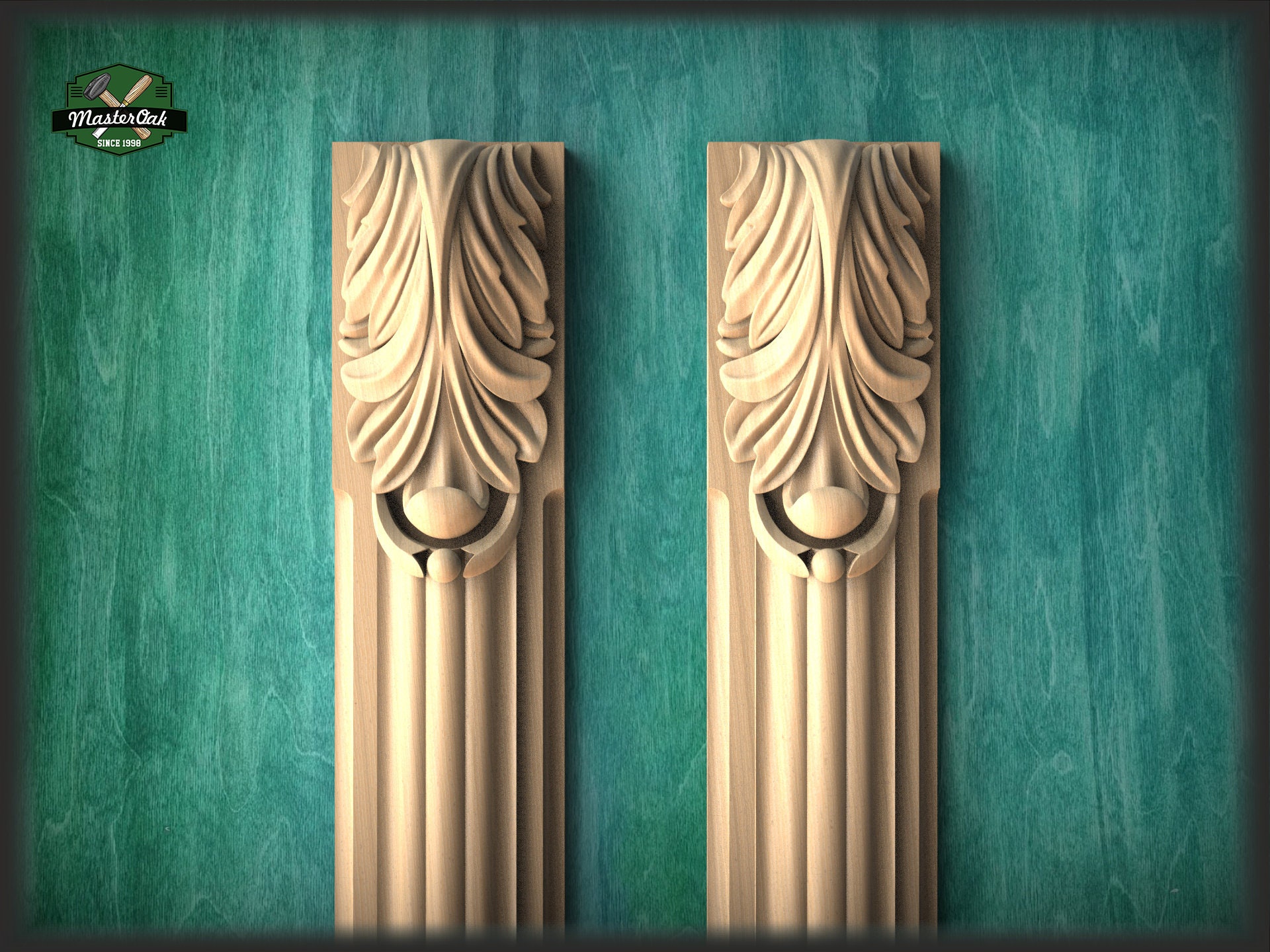Wood Pilasters for Fireplace Set 2pc Pair of Carved Wood - Etsy