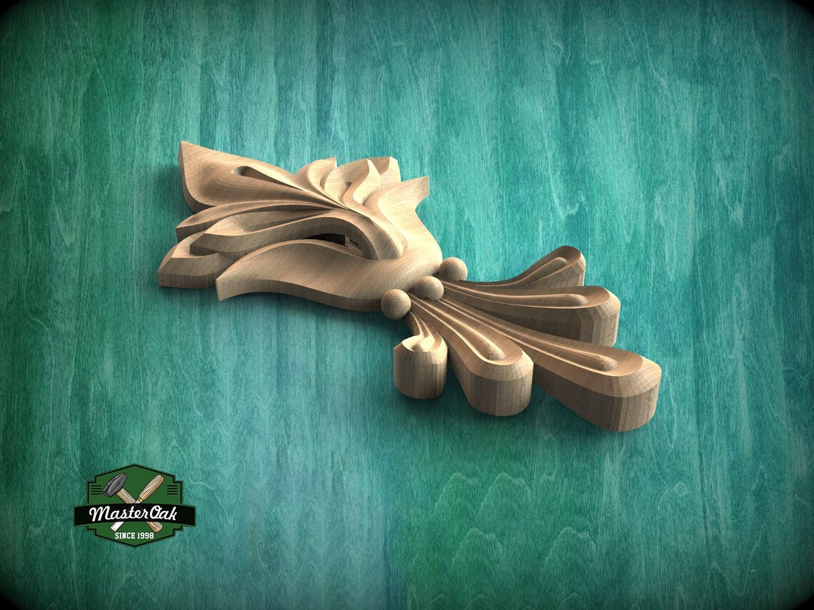 Fleur-de-lis Flourish: Vertical Wooden Carved Overlay, 1 Pc, Unpainted ...