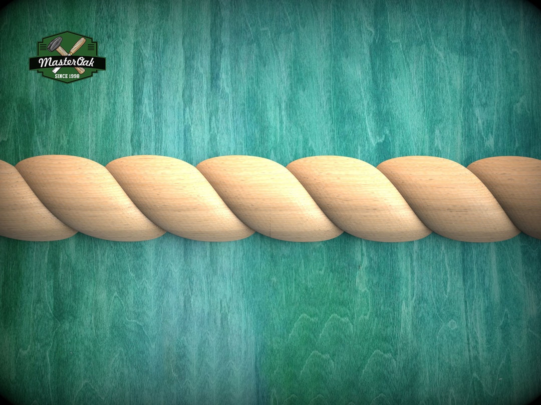 Half Round Rope Twist Moulding - Subtle Elegance, 40" Elegant Wood ...