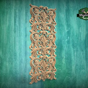 Floral and Scroll Wood Applique – Elegant Door and Wall Decor, Multi ...