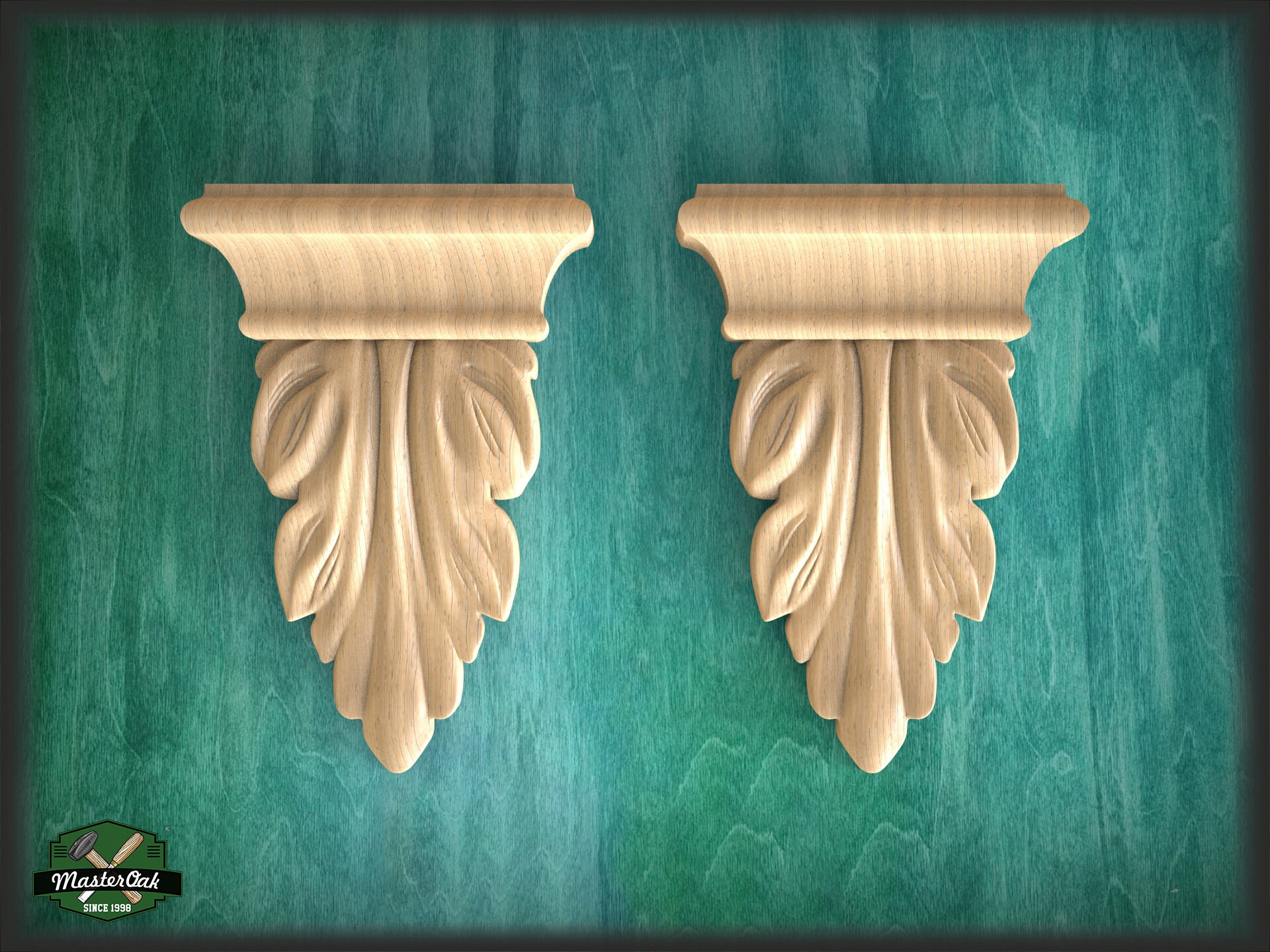 Acanthus Leaf Drop Applique 2pcs Antique Wooden Onlay - Etsy