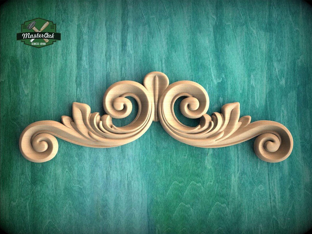 Wood Scroll Applique, Classic Style (custom Sizes Available) - Etsy