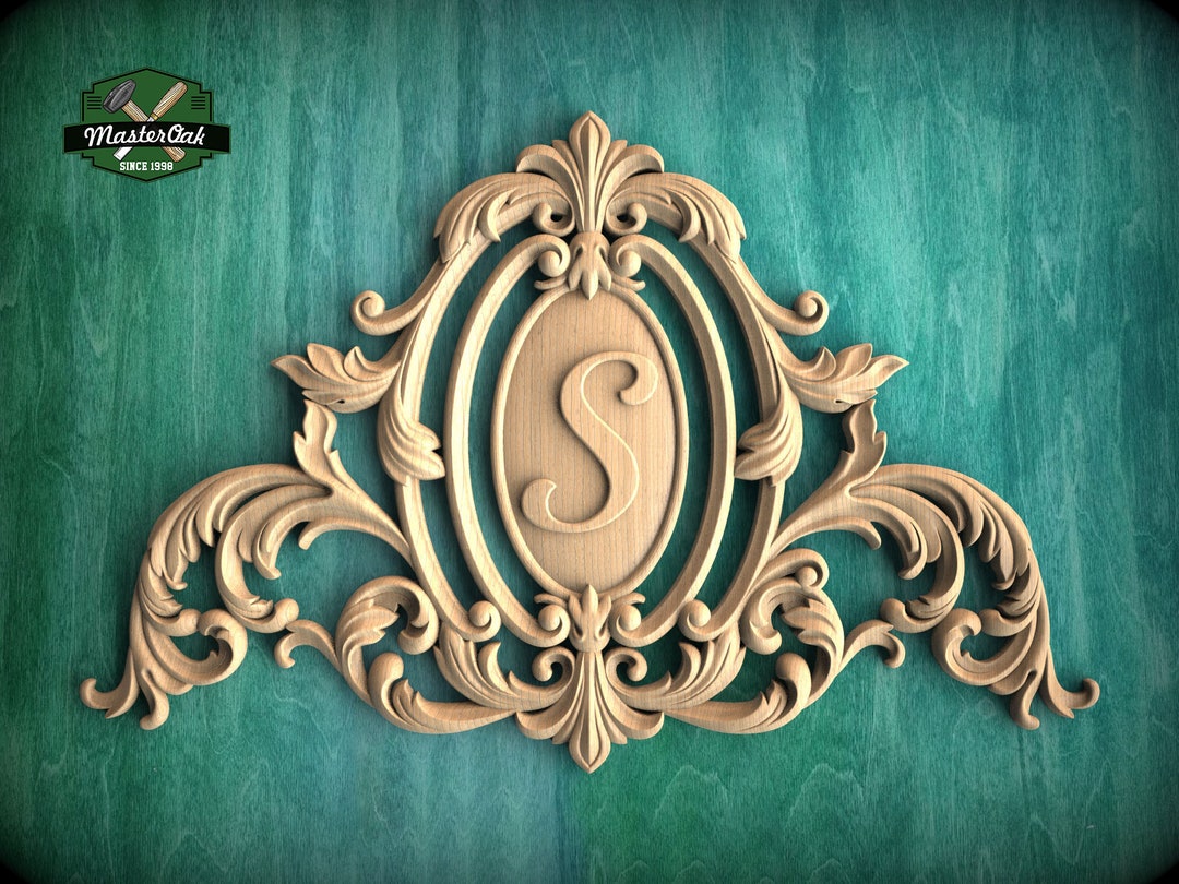 Personalized Carved Wood Appliques, Unpainted, Millwork Furniture ...