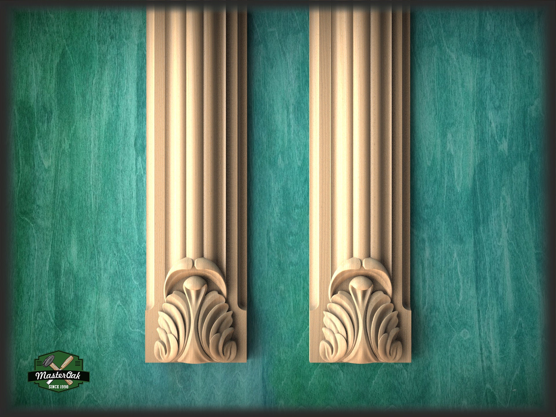 Wood Pilasters for Fireplace Set 2pc Pair of Carved Wood - Etsy