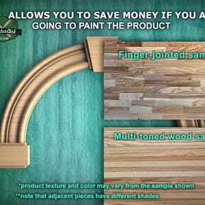 Modern Wooden Radius Trim - Architectural Carved Onlay for Arches, 1pc ...