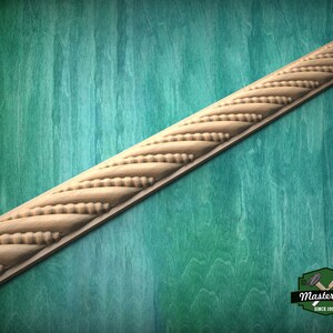 Classic Twisted Rope Wooden Moulding – Decorative Frieze Element, 40 ...