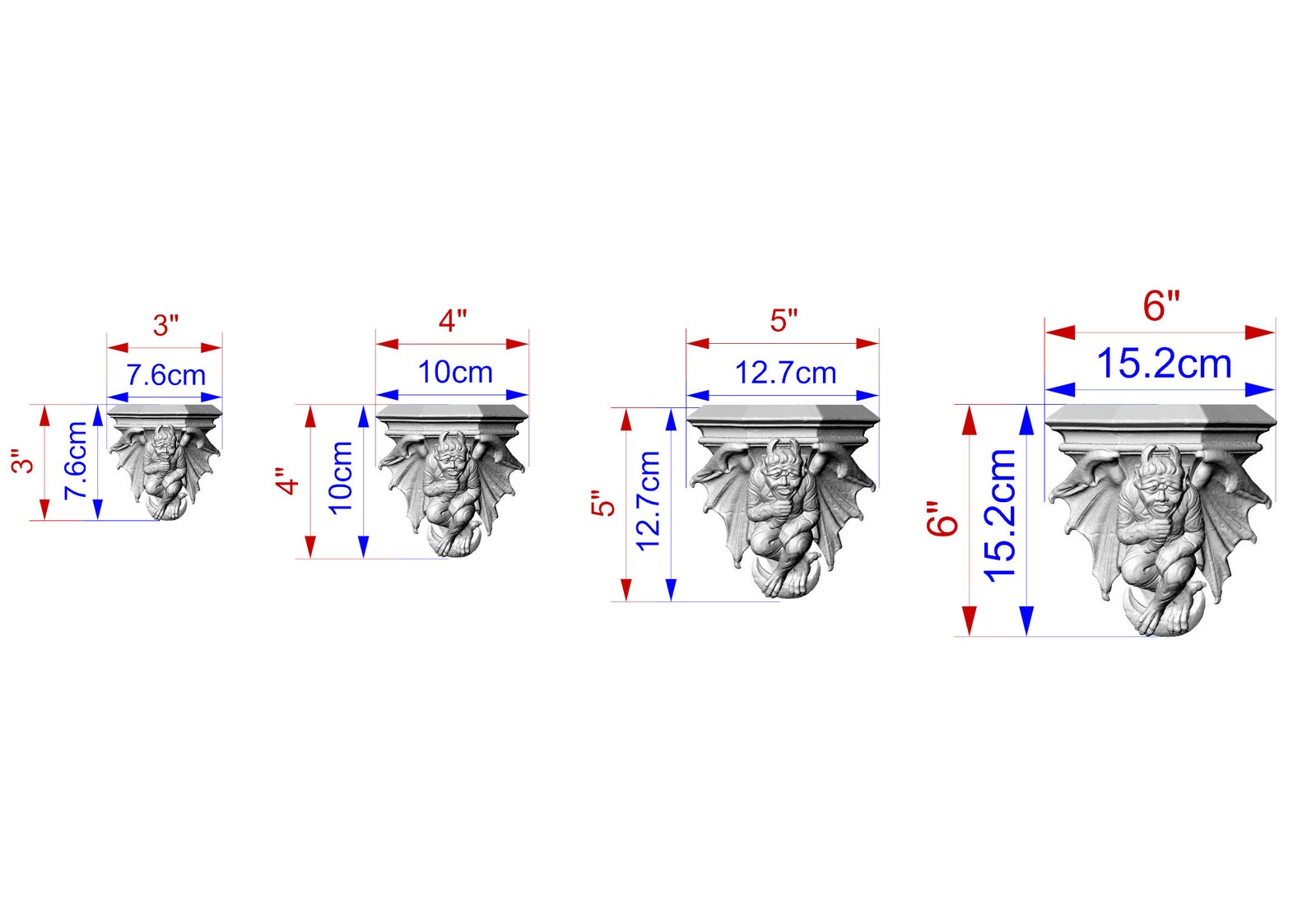 Devil Gargoyle of Wood Carved Gothic Corbel Gargoyle - Etsy