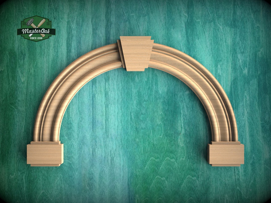 Modern Wooden Radius Trim - Architectural Carved Onlay for Arches, 1pc ...