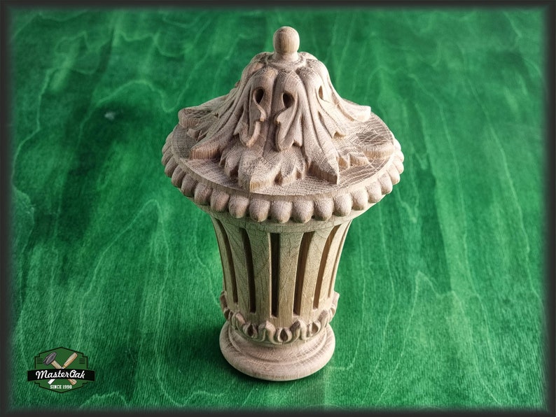 Carved Newel Post Caps Ornate Decorative Newel Post Wooden | Etsy