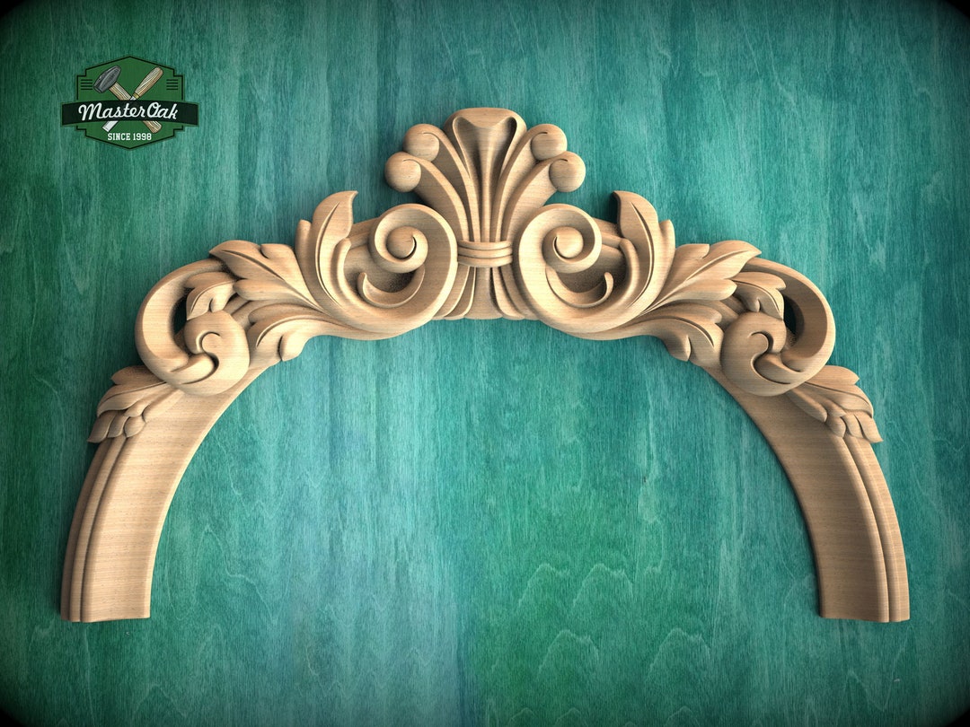Baroque Style Wooden Arch Decoration – Classic Swirls and Foliage ...