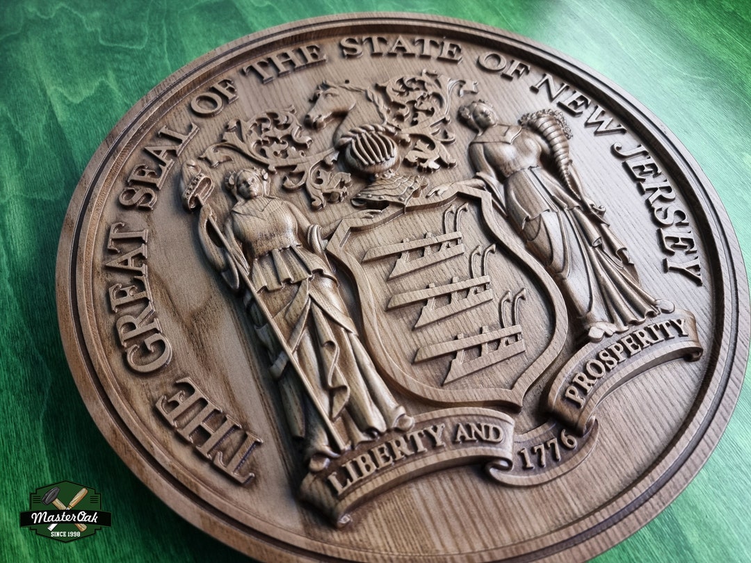 The Great Seal of the State of New Jersey, Wall Hanging, New Jersey ...