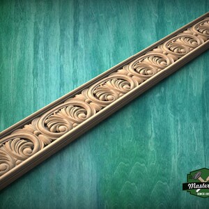 Greek Revival Wood Trim – Classical Acanthus Leaf Carved Moulding, 40 ...