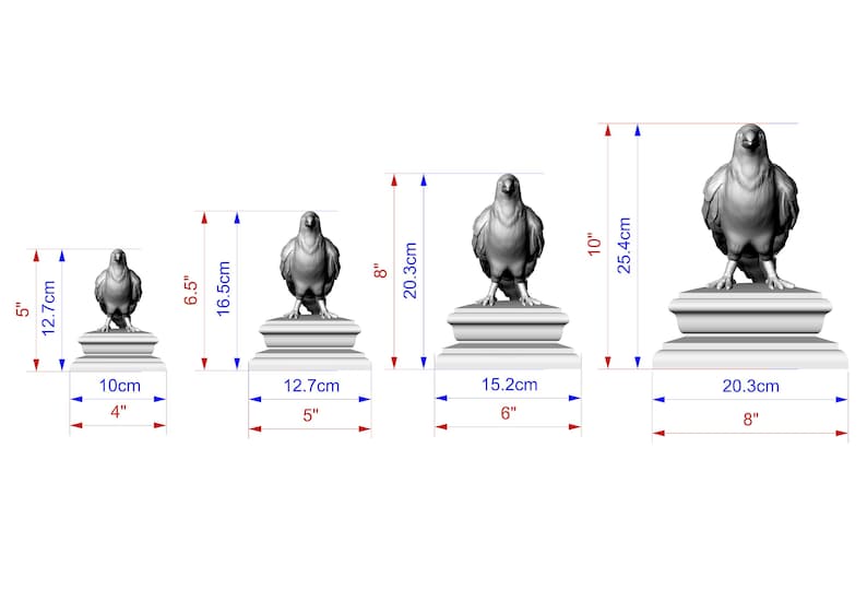 Raven Wooden Finial for Staircase Newel Post #2, Crow Finial Bed Post ...