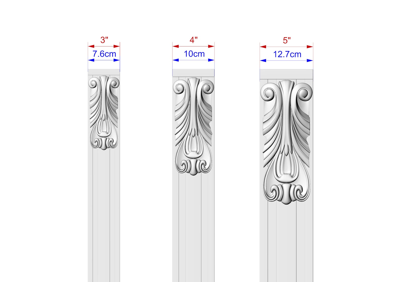 Wood Pilasters for Fireplace Set 2pc Pair of Carved Wood - Etsy