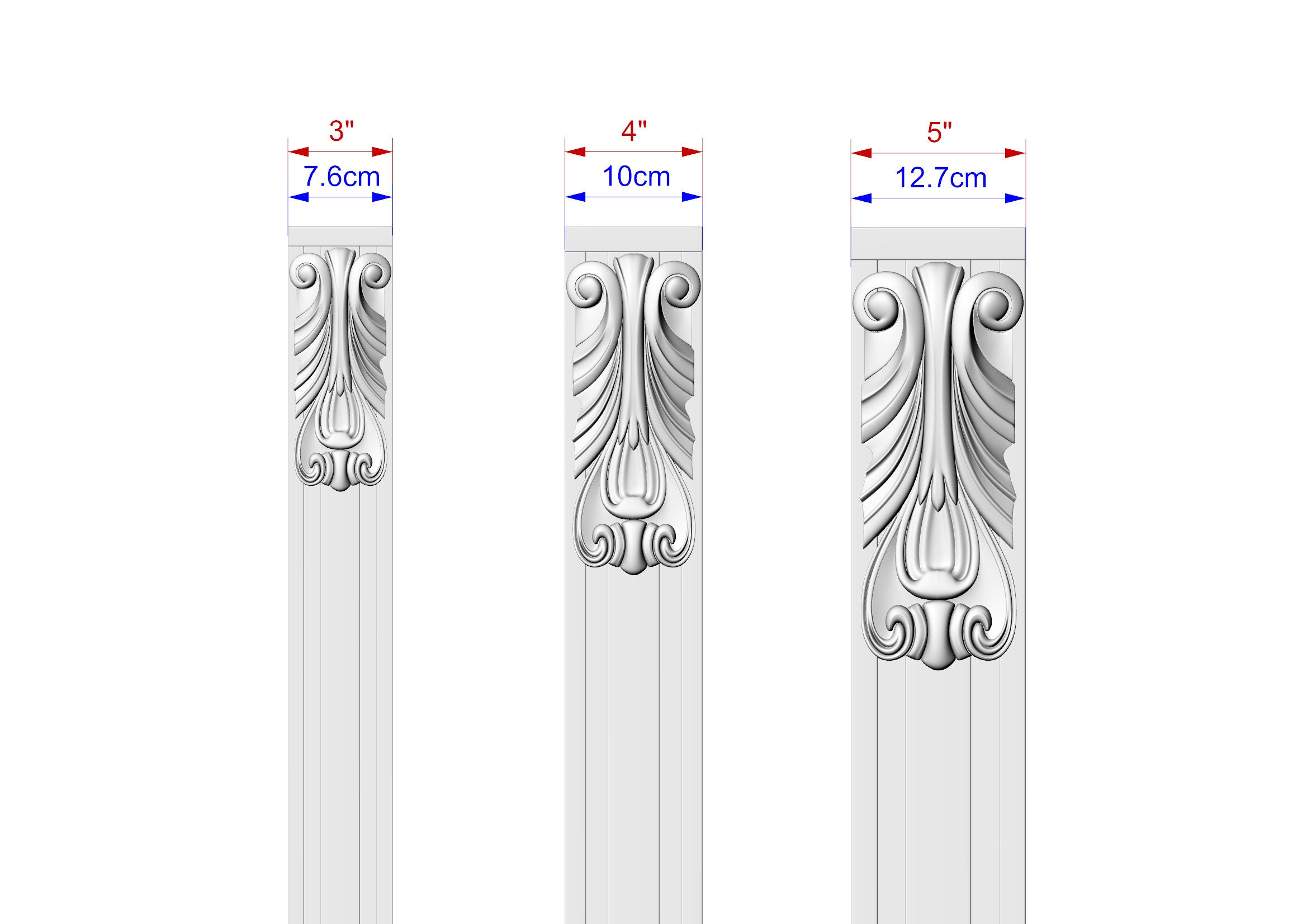 Wood Pilasters for Fireplace Set 2pc Pair of Carved Wood - Etsy