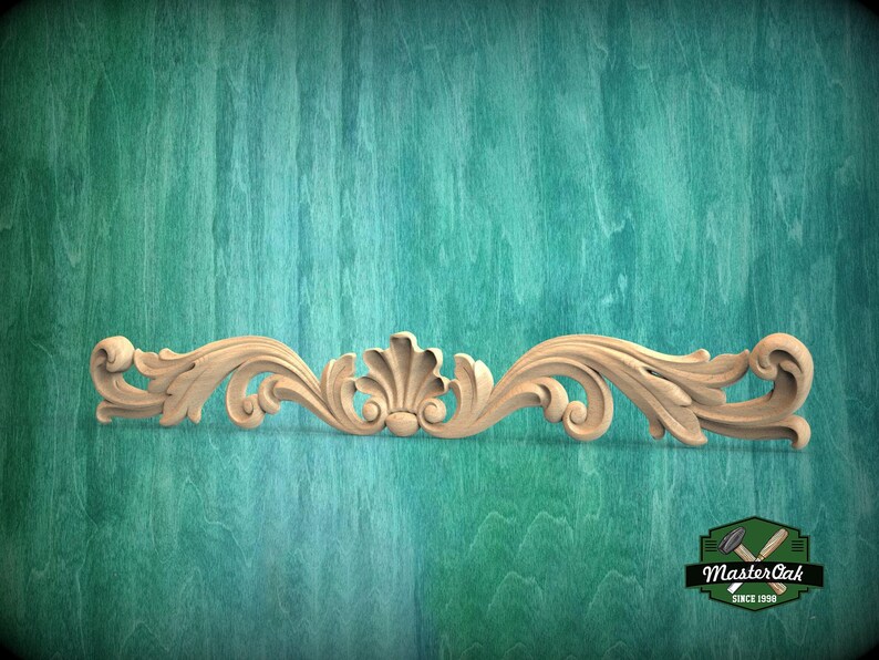 Baroque Festoon Onlay - Classic Wooden Swag Decor, Acanthus Leaf Onlay ...