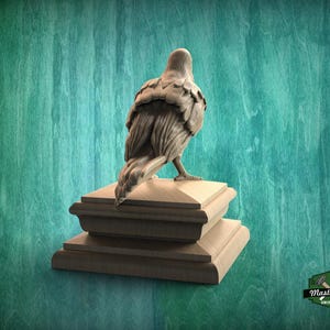 Raven Wooden Finial for Staircase Newel Post #2, Crow Finial Bed Post ...