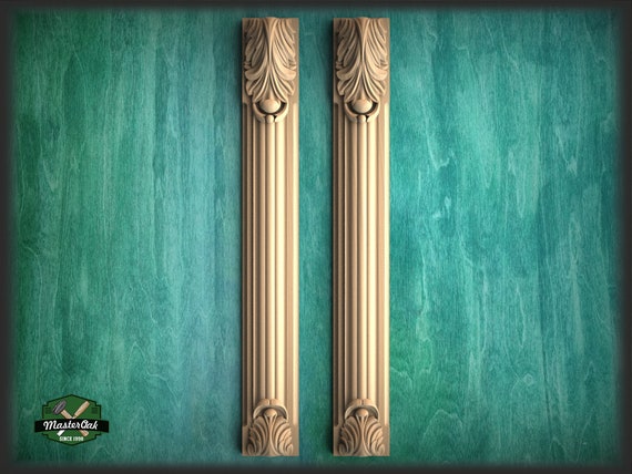 Wood Pilasters for Fireplace Set 2pc Pair of Carved Wood - Etsy