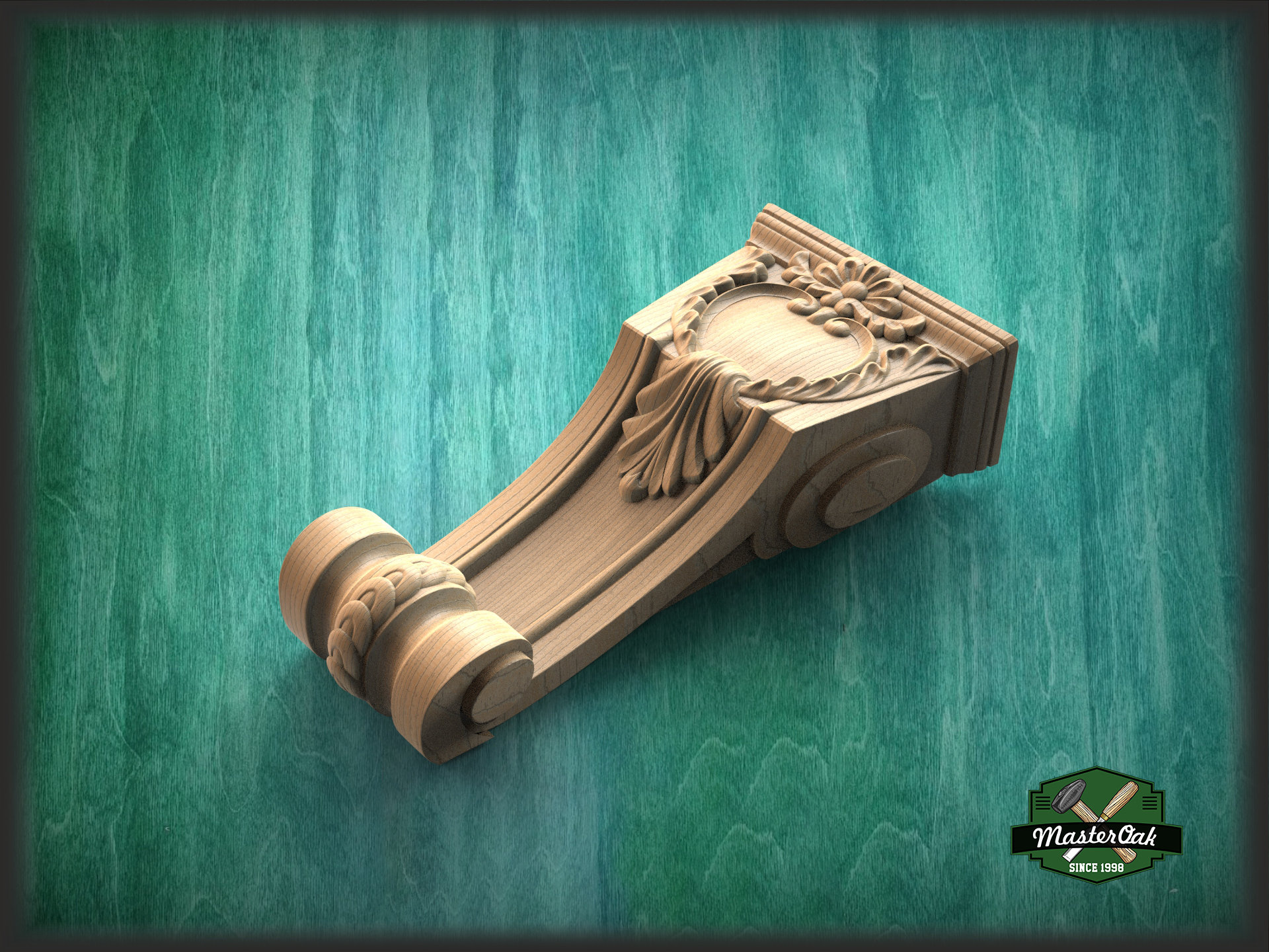 Carved Bracket of Wood Unpainted Decorative Carved Wooden - Etsy