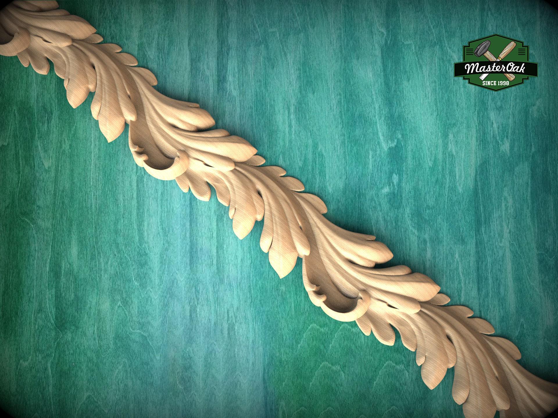 Acanthus Leaf Carved Wood Moulding – Opulent Baroque-style Wooden Trim ...
