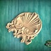 Scallop Shell Wooden Applique With Ornamental Scrolls, Wood Carved ...