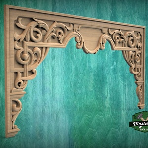 Elegant Carved Wood Arch Onlay – Artistic Arch Enhancement, 1pc ...