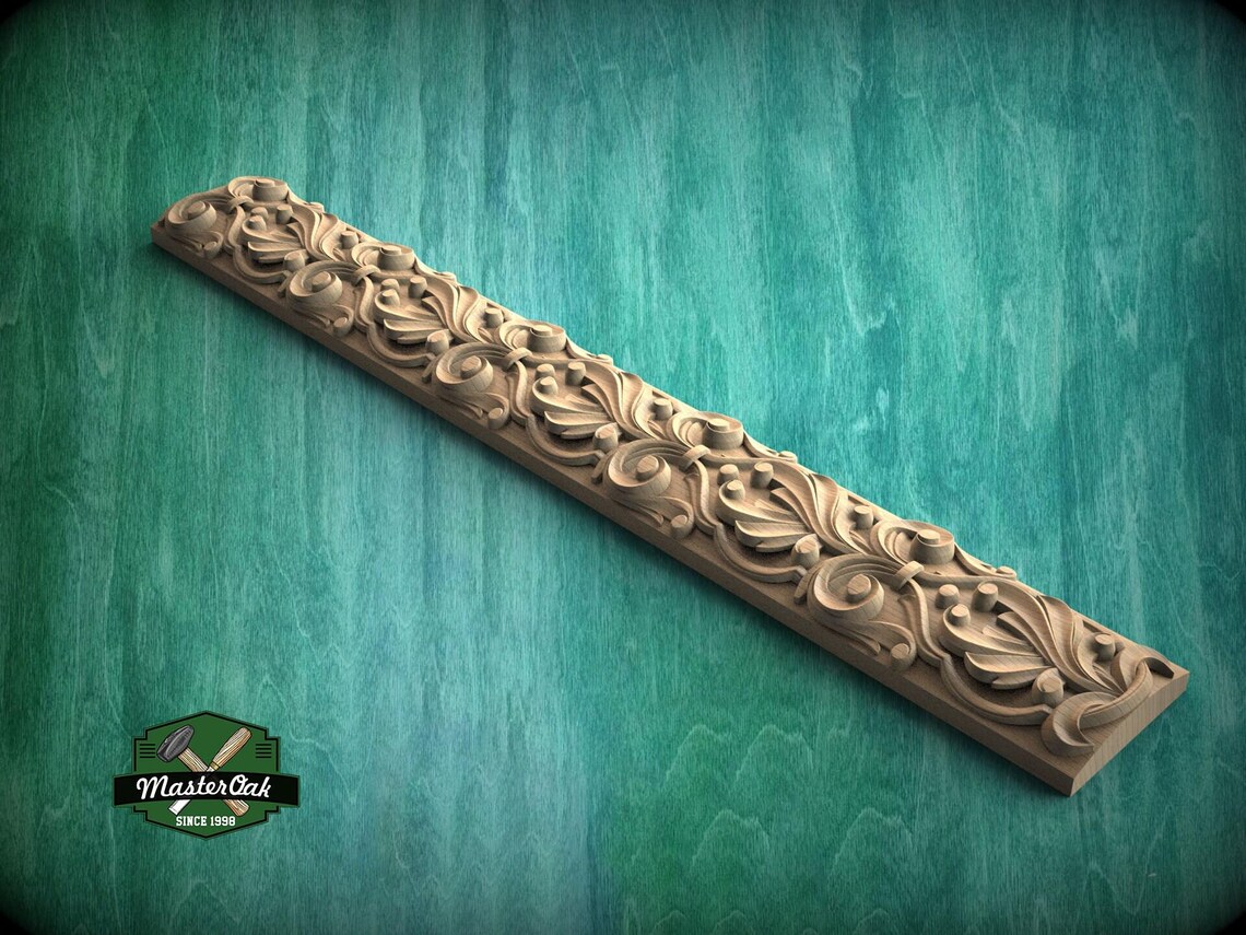 Elegant Carved Pilaster: Symphony in Wood, 1pc, Carved Wood Trim Post ...