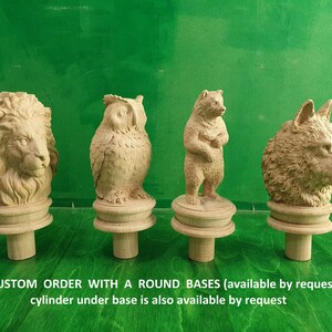 Raven Wooden Finial for Staircase Newel Post #1, Crow Finial Bed Post ...