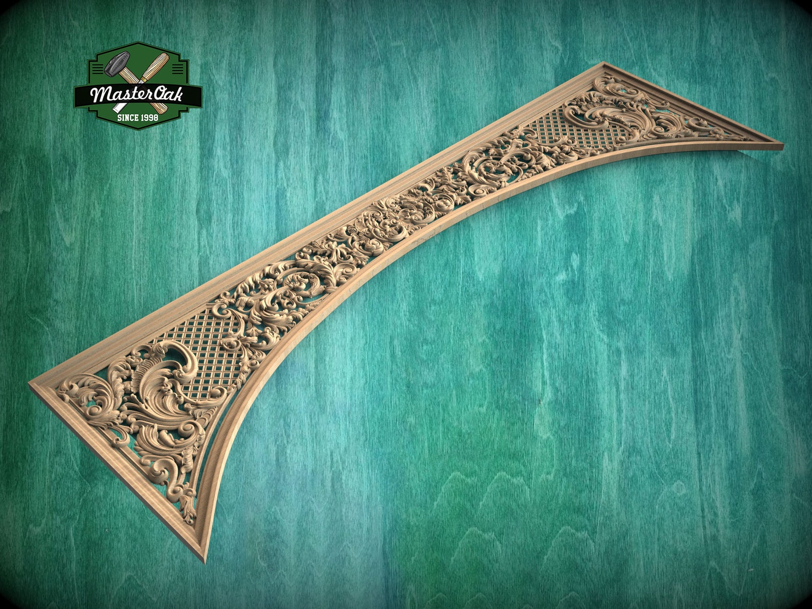 Baroque Elegance: Carved Wooden Lattice Arch, 1pc, Unpainted, Home Wall ...