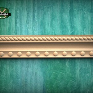 Elegant Beaded and Twisted Rope Wood Moulding – Versatile Accent, 40 ...