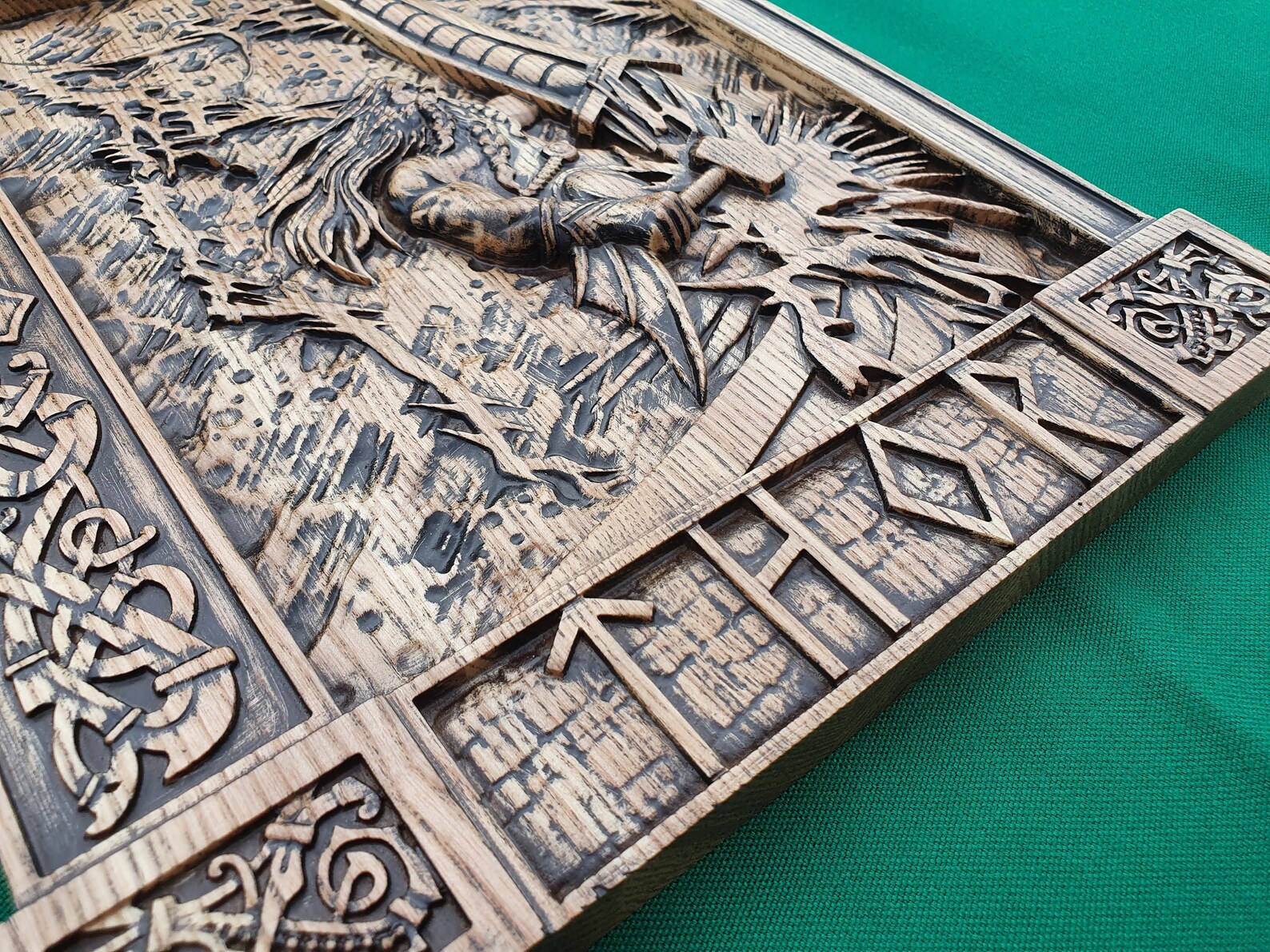 Thor Statue, Ragnarok, Mjollnir, Norse Gods, Wood Carving Altar Heathen ...