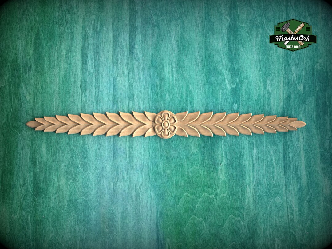 Handcrafted Floral Wood Trim Molding - Elegant Carved Wall Accent for ...